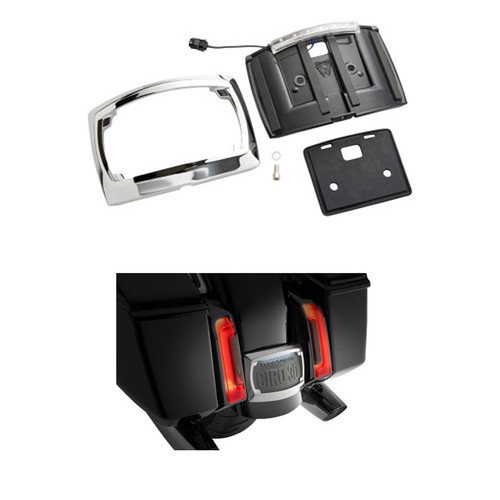 CIRO CURVED LED LICENSE PLATE CHROME HARLEY 2023-2024 CVO STREET GLIDE ...