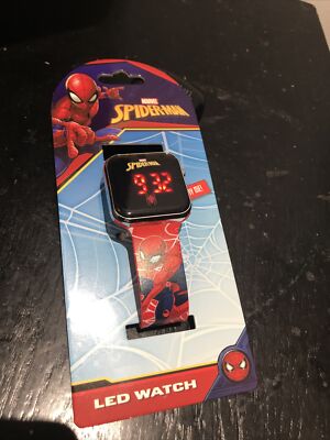 SPIDER-MAN LED Digital Quartz KIDS Watch, Silicone Strap TOP XMAS ...