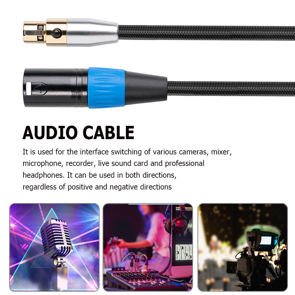 0.3/1/2/3/5M Microphone Audio Cable Audio Line Adapter Cable for Camera ...
