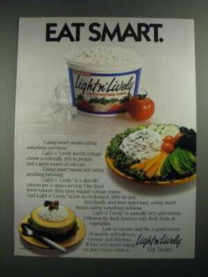 1987 Kraft Light n' Lively Cottage Cheese Ad - Eat Smart | eBay