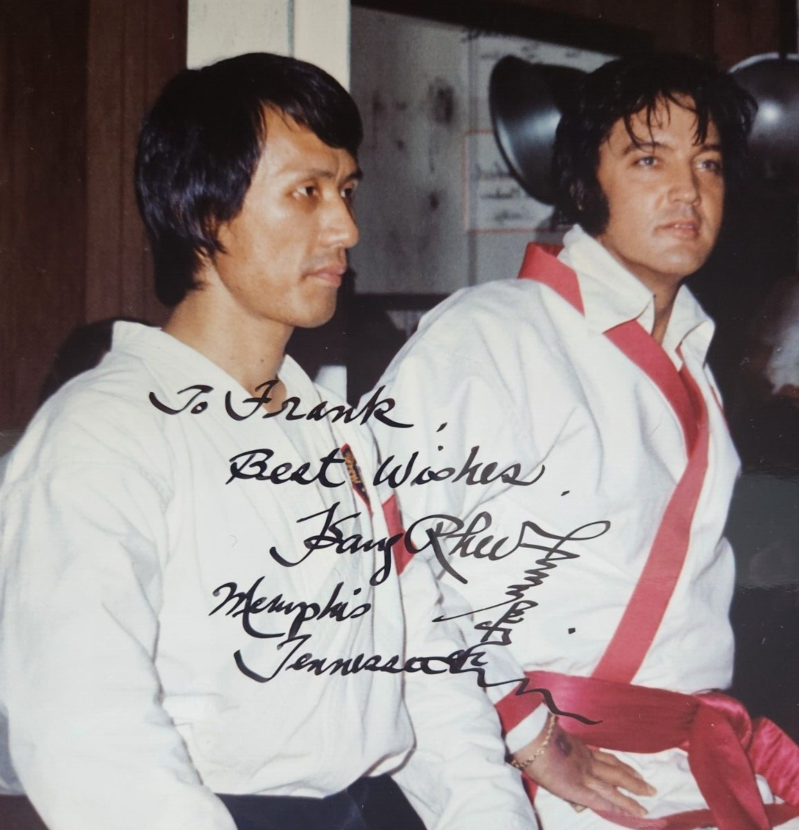 ELVIS PRESLEY KARATE INSTRUCTOR 4 Original KANG RHEE SIGNED 8x10 COLOR ...