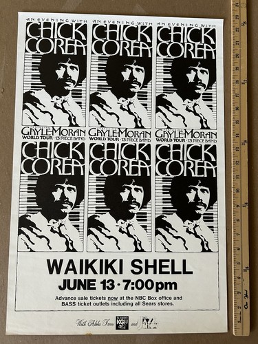 Chick Corea Poster Print 1978 Hawaii Jazz Hawaii Vintage 1st Not Miles ...