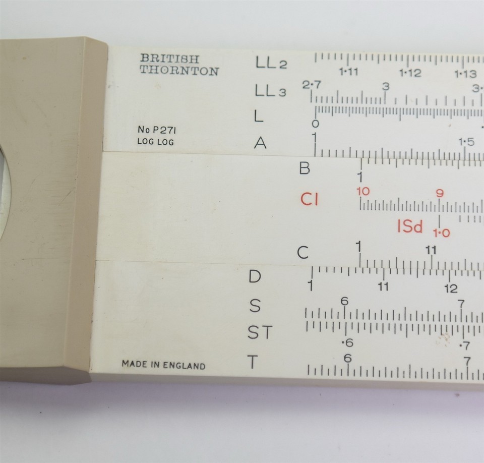 Vtg British Thornton P271 Slide Rule W/ Case UK Made | eBay