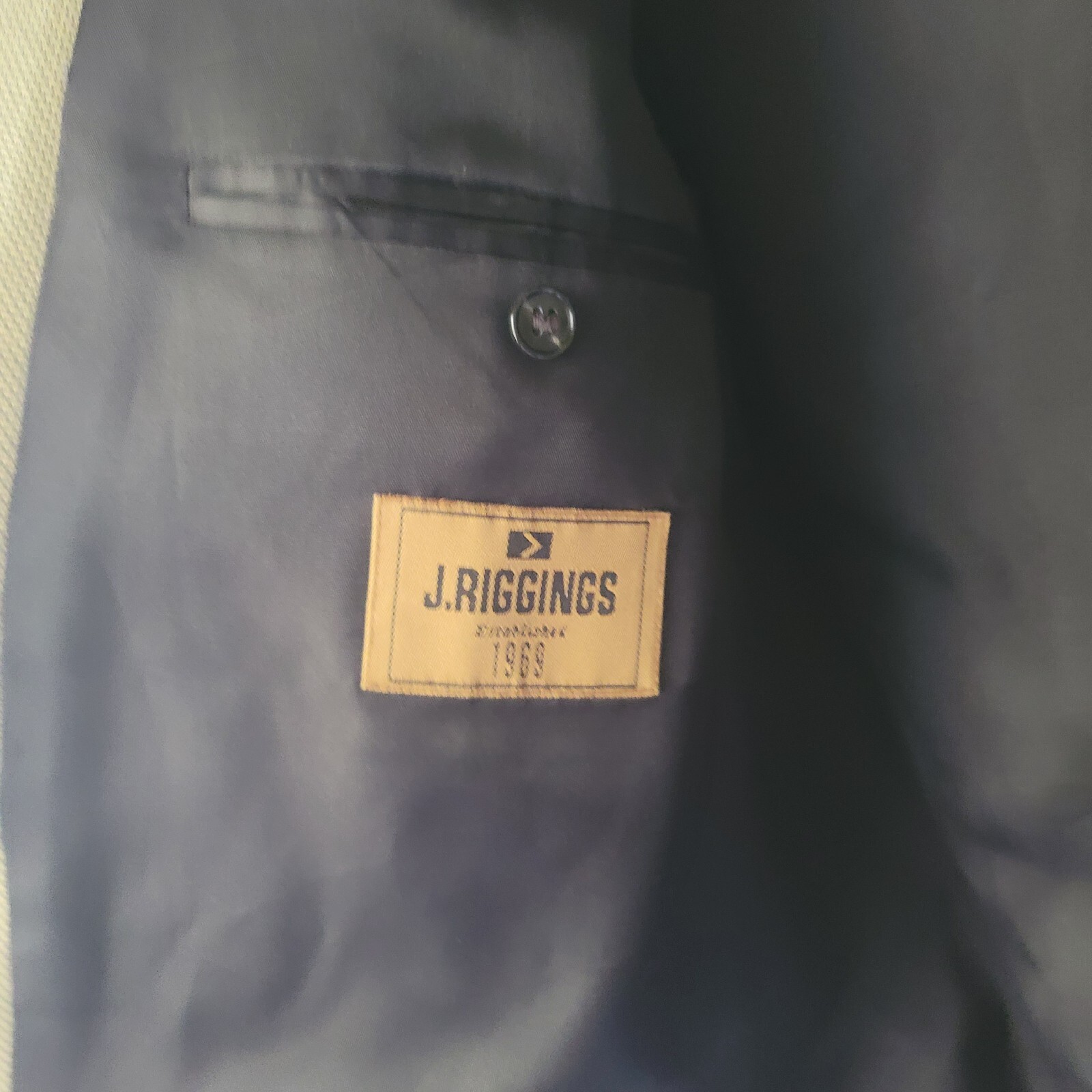 J RIGGINGS Double Breasted Jacket Mens 42R Brown Tweed Wool Sport Coat ...