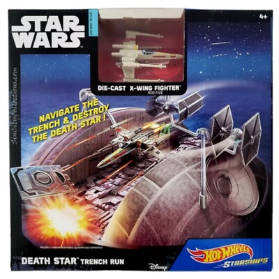 Star Wars Hot Wheels Star Ships Disney Death Star Trench Run Play Set ...