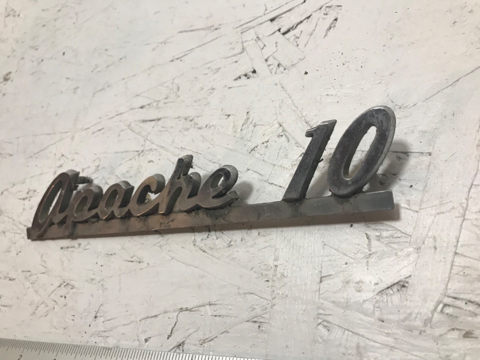 Vintage 1961 CHEVROLET Apache 10 SCRIPT BADGE EMBLEM | eBay