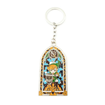 Legend of Zelda Stained Glass Gaming Game Charm Pendant Novelty Key ...