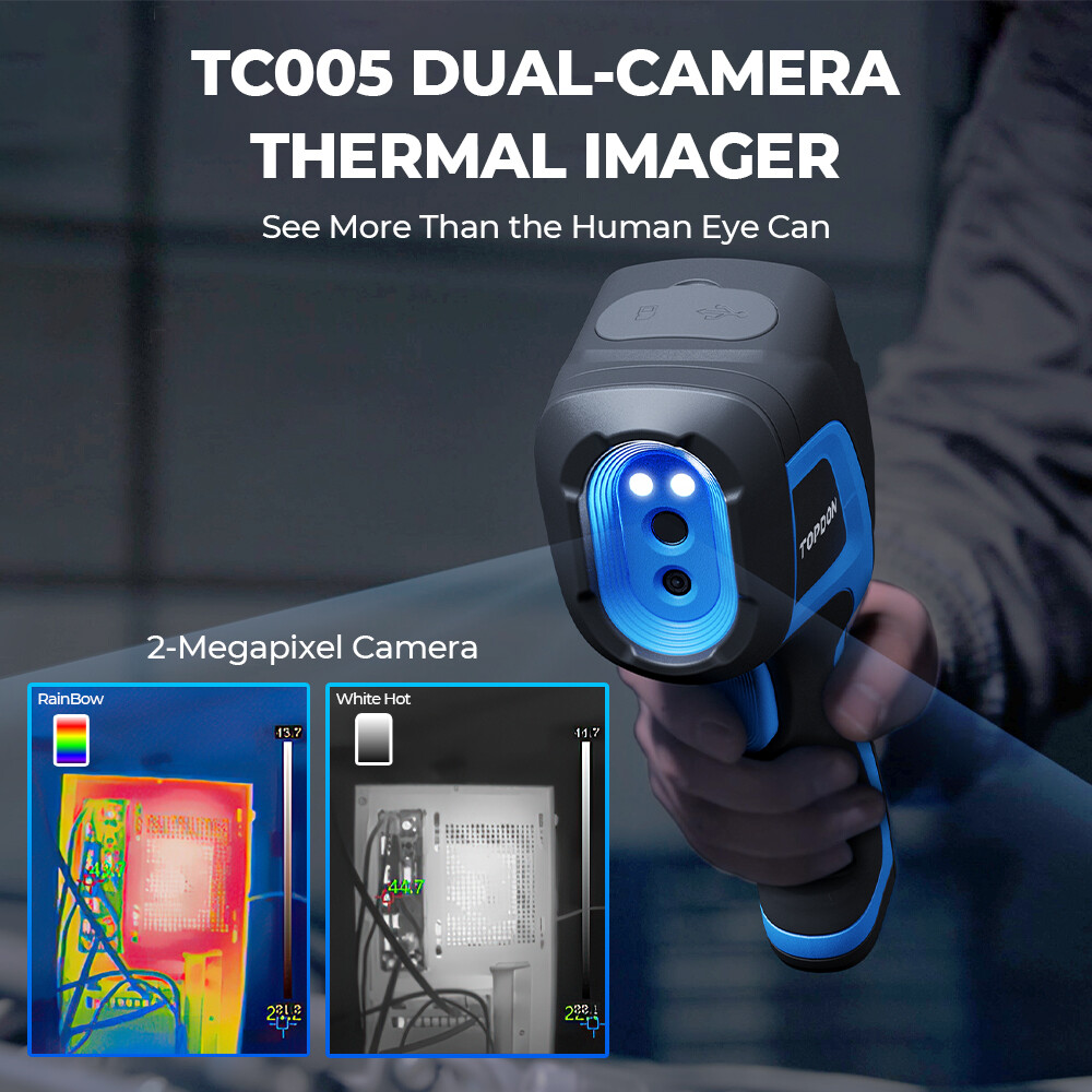 TOPDON TC005 256 x 192 IR Resolution Thermal Camera with 2MP Visual ...