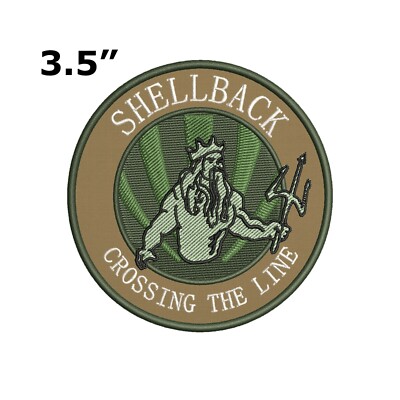 US NAVY Crossing of the Equator Shellback Military Patch GOLDEN ...