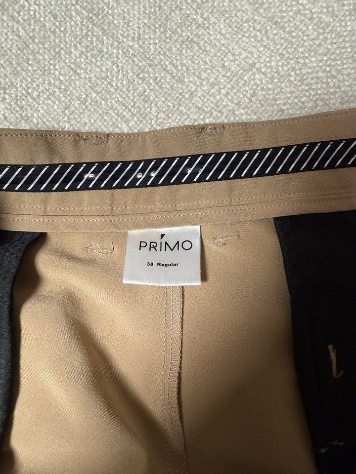 Primo Pants Adult 38 Brown Joggers Performance Tapered Zip Ankle Golf ...