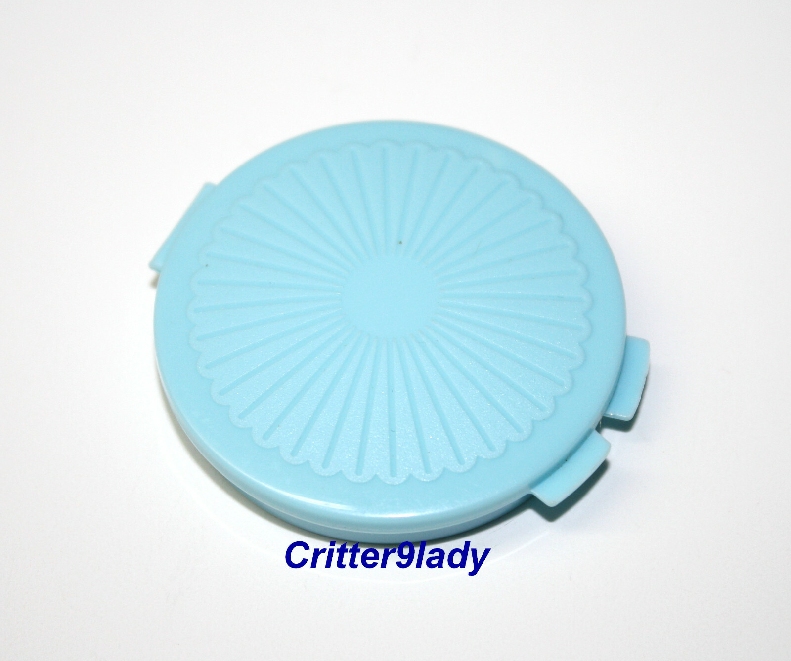 NEW Tupperware Mini Round Purse Size Pill Box in lite Blue | eBay