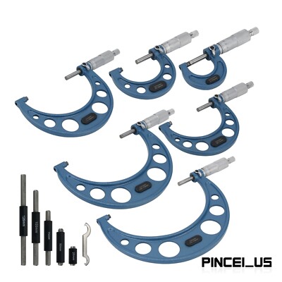 6pcs 0-150mm Outside Micrometer Set 0.01mm Accuracy Carbide Micrometer ...