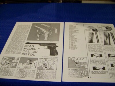 STAR MODEL F (.22 CAL) PISTOL..TAKEDOWN/EXPLODED VIEW/PARTS LEGEND ...