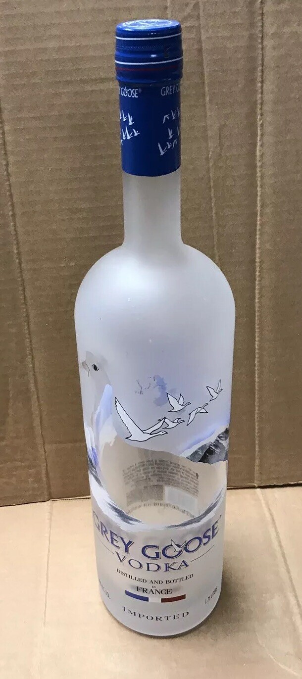 Rare Grey Goose Vodka Empty Display Bottle Absolut Crown France 1.75 ...
