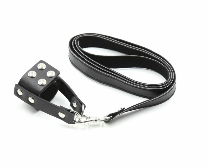 CBT Quality PVC Leather Scrotum Leashes Ball Stretcher Leash Lead | eBay