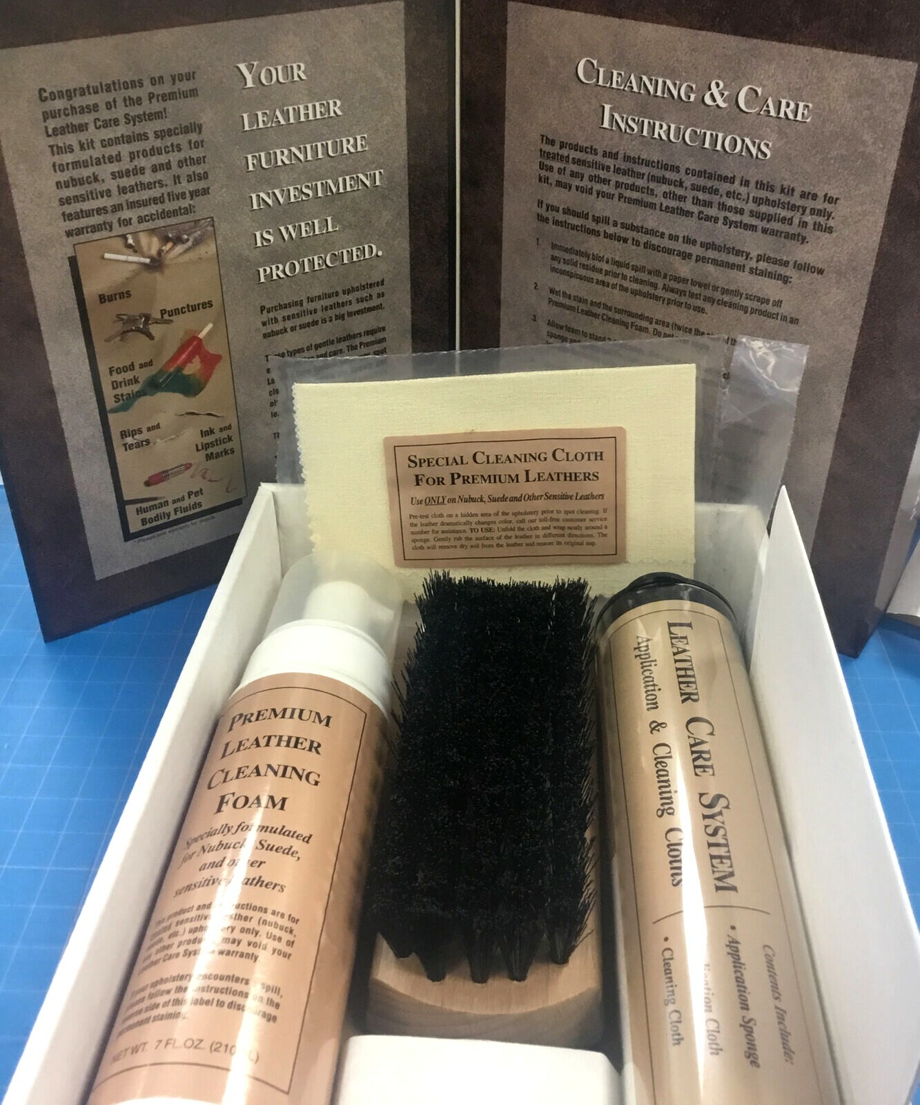 Guardian Premium Nubuck, Suede, Sensitive Leather Care System kit Brush ...