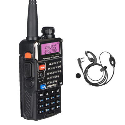 UV-5RE VHF/UHF Dual Band Walkie Talkie with Earpiece 5RE Two Way Radios ...