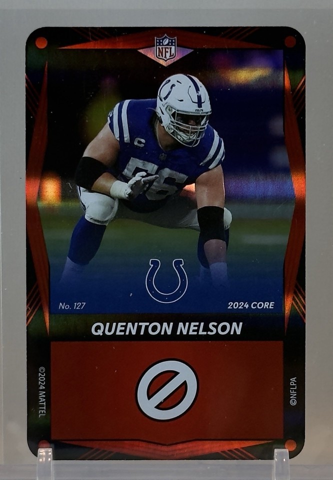 Quenton Nelson 2024 Mattel UNO Elite NFL #127 Red/Blue/Green/Yellow ...