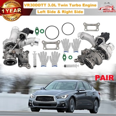 Pair Turbo Turbochargers Fits 2016-UP Infiniti Q50 Q60 VR30DDTT 3.0L ...