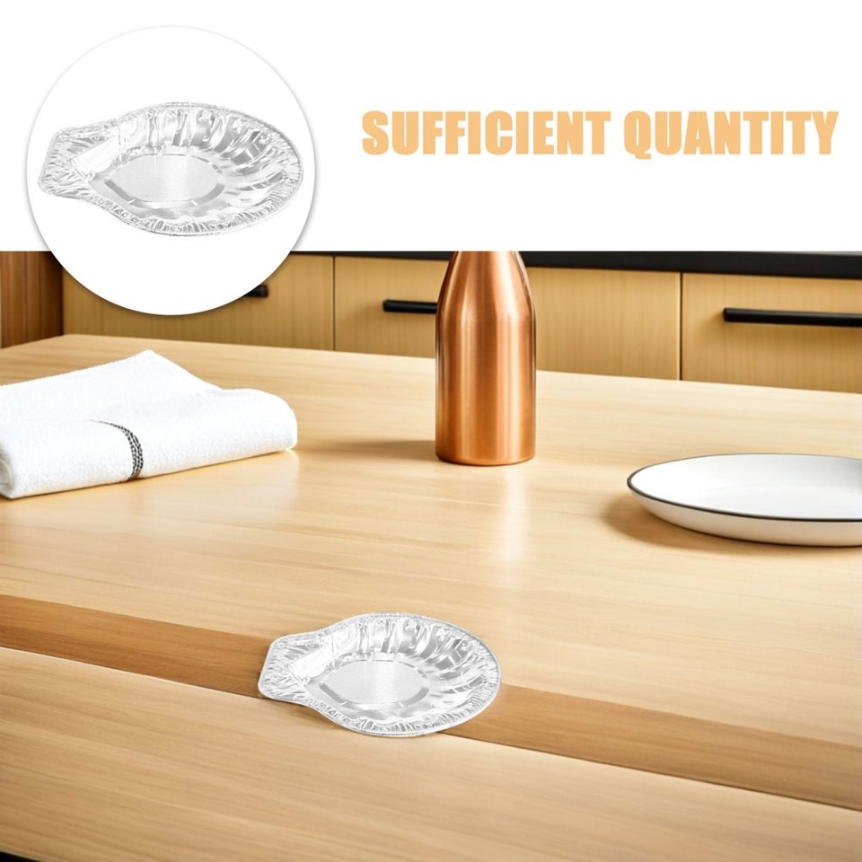50 Pcs Oyster Shell Dish Aluminum Clam Shells Foil Bowl Catering ...