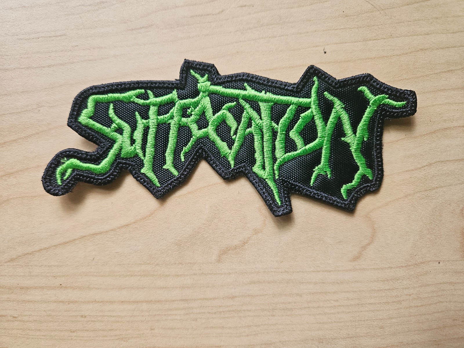 SUFFOCATION, SEW ON GREEN EMBROIDERED PATCH | eBay