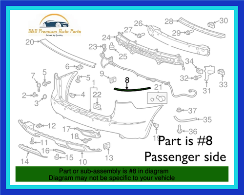 New 2013-2017 Buick Enclave Rear Bumper Passenger Side Bumper Fascia ...