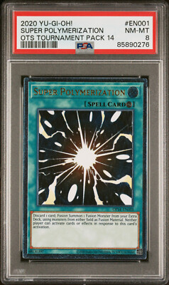 2020 YUGIOH OP14-EN003 SUPER POLYMERIZATION ULTIMATE RARE PSA 8 NM ...