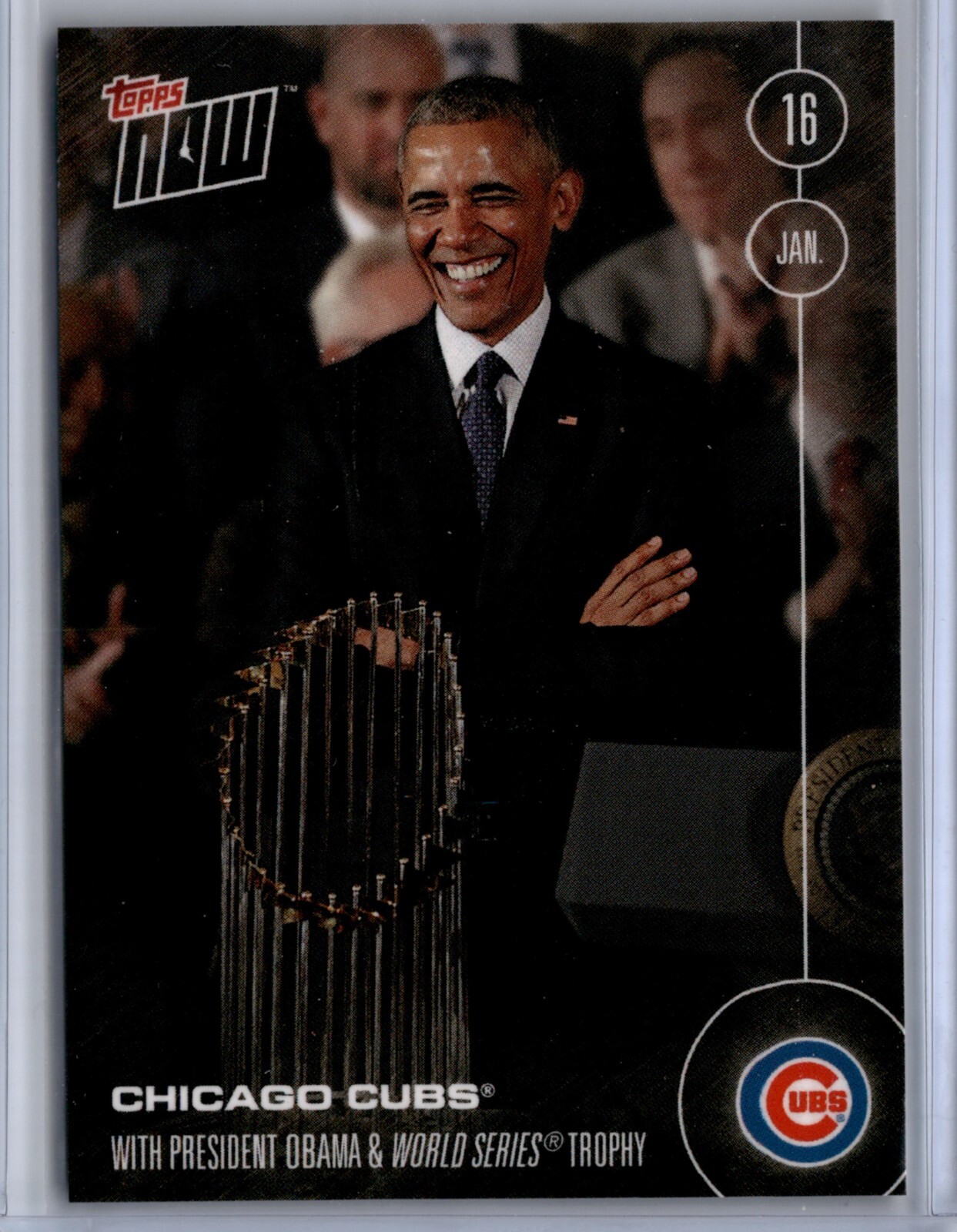 2016 Topps Now #OS-45 Barack Obama Chicago Cubs | eBay