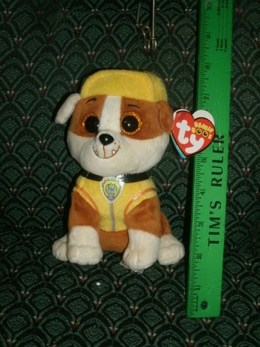 Ty Beanie Boos 6" regular ~ RUBBLE ~ PAW PATROL ~ Retired ~ 2018 ~ NEW ...