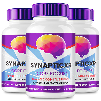 (3 Pack) Synaptic XR Core Focus Pills to Boost Cognitive Performance ...