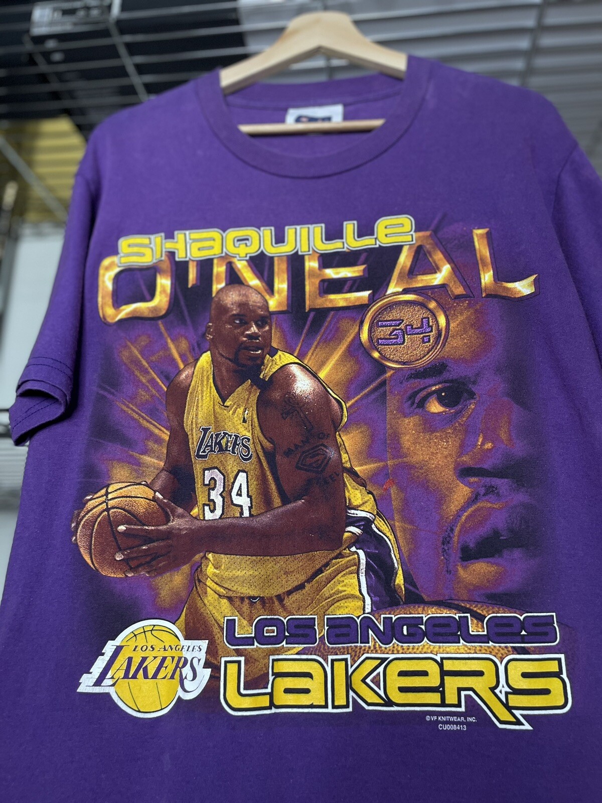 Vintage CSA Shaquille O'Neal Shaq Coin Tee Laker Purp… - Gem