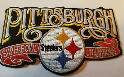 NFL Pittsburgh Steelers Vintage Embroidered Iron On Patch Super Bowl 4 ...