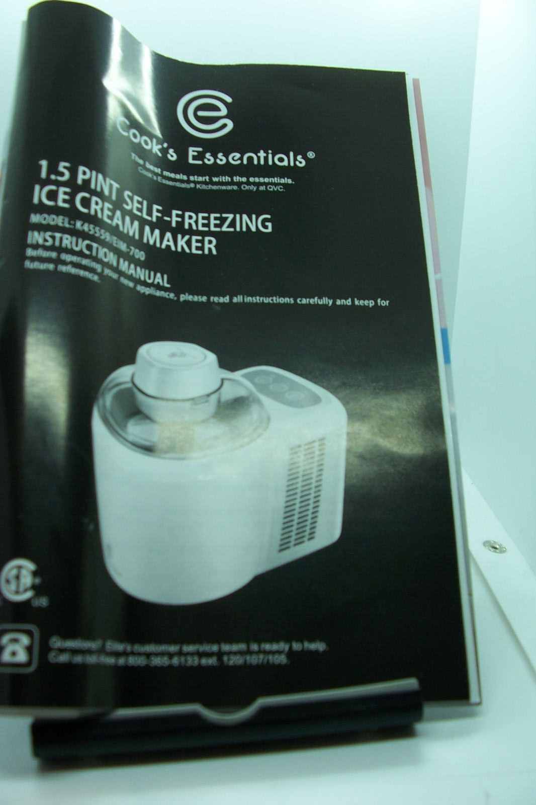 Cooks Essentials Ice Cream Maker 1.5 Quart SELF Freezing Electric ...