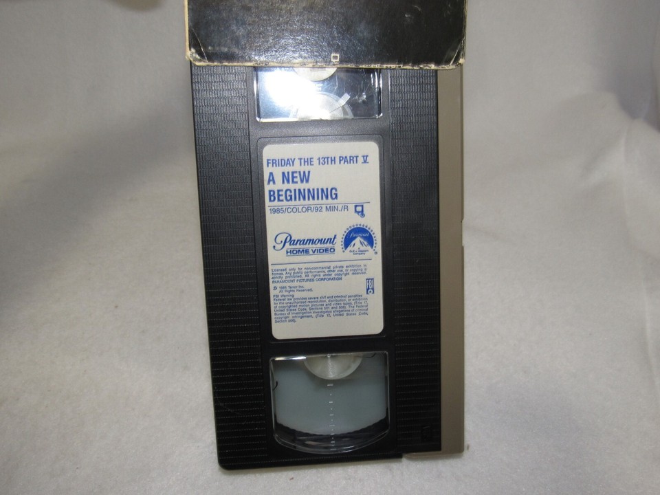 Friday the 13th Part V A New Beginning VHS Tape 1985 Paramount Horror ...