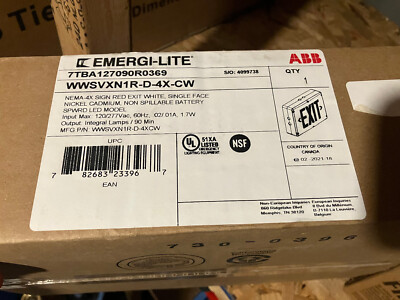 EMERGI-LITE EXIT Sign Single Face Red SPWRD LED Model | eBay