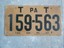 1964 PA PENNSYLVANIA TEMPORARY LICENSE PLATE 159-563 CARDBOARD ...