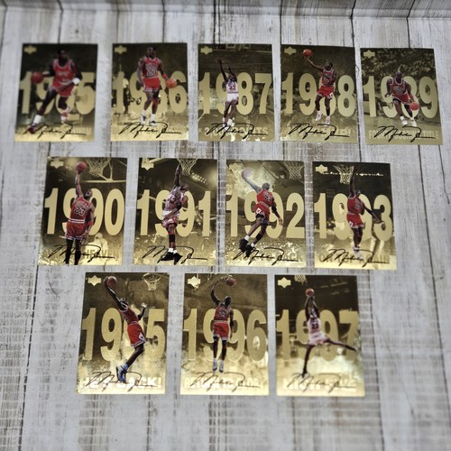 Michael Jordan Gatorade 1998 Upper Deck Gold Foil Jumbo Cards Complete ...