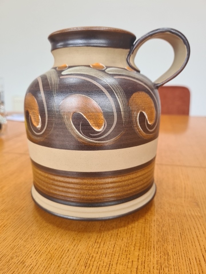 Vintage 70s Denby Pottery Savannah Pitcher / Jug Vase Designed By Glyn ...