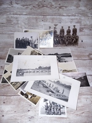 x25 WW1 Royal Engineers Practising Pontoon & Bridge Build Photos A ...