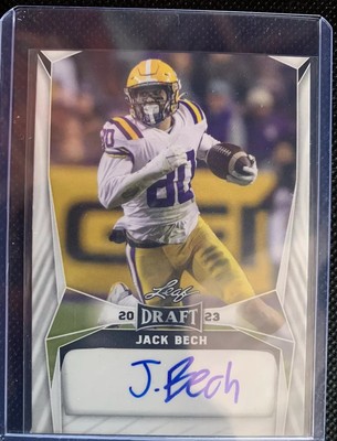 JACK BECH 2023 Leaf Draft Auto VER RARE! Raiders 📈🔥 | eBay