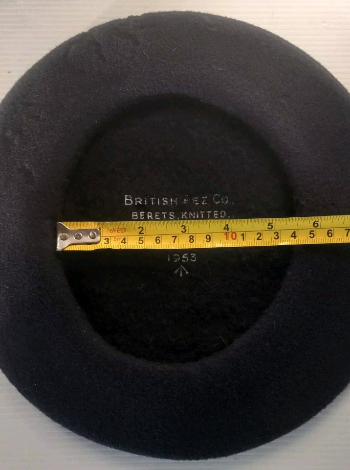 Vintage 1953 British Fez Co Wool Knitted Beret Navy Blue | eBay