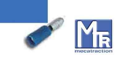 100 x Kabelschuh Rundstecker 4 mm teilisoliert blau | eBay.de