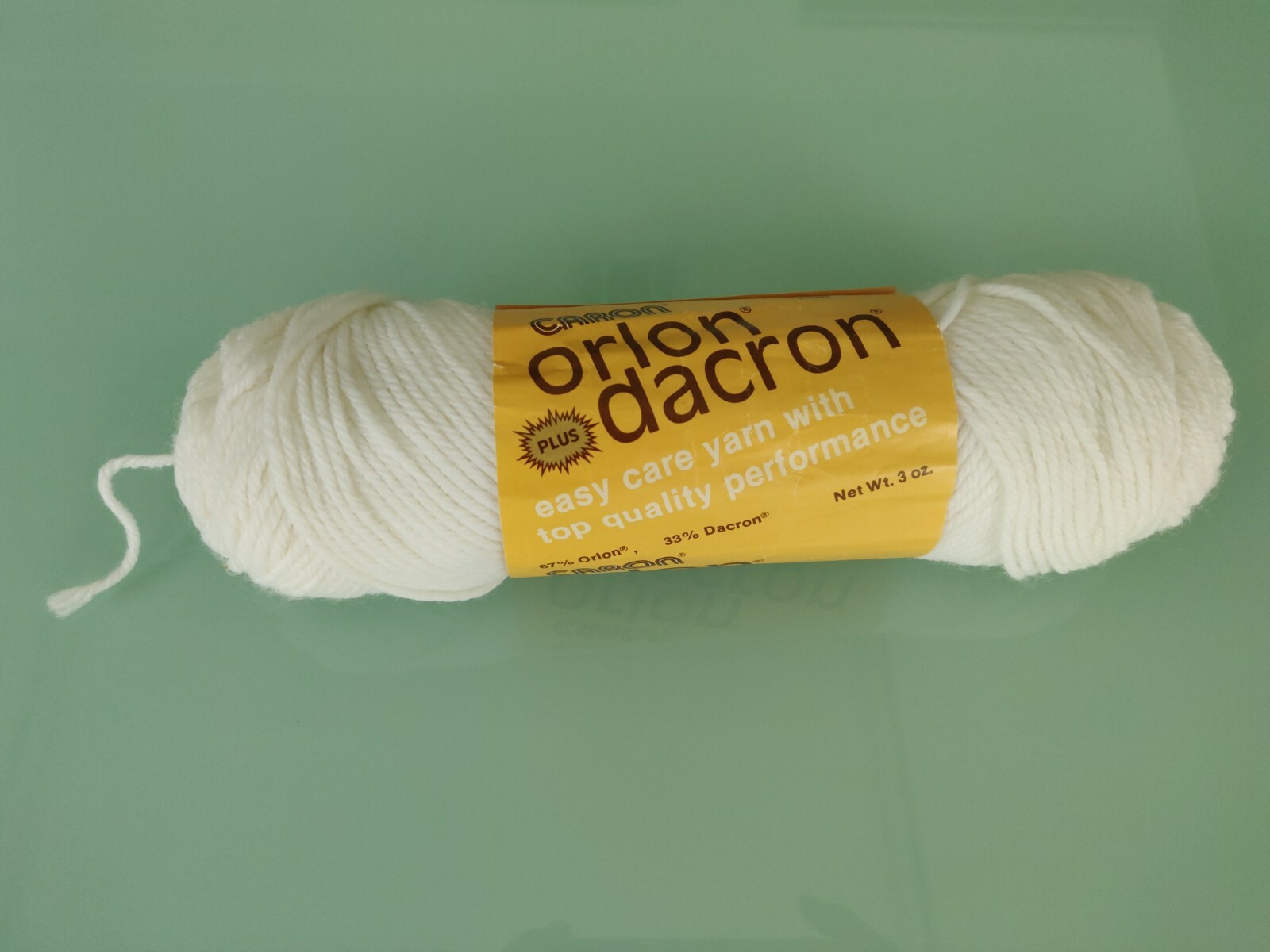 Caron Orlon Dacron Plus Yarn 6001 White 1 Skein Vtg 4 Ply | eBay