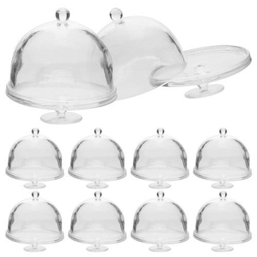 10Pcs Mini Cake Domes Holder Dollhouse Cupcakes Domes Dessert Table ...