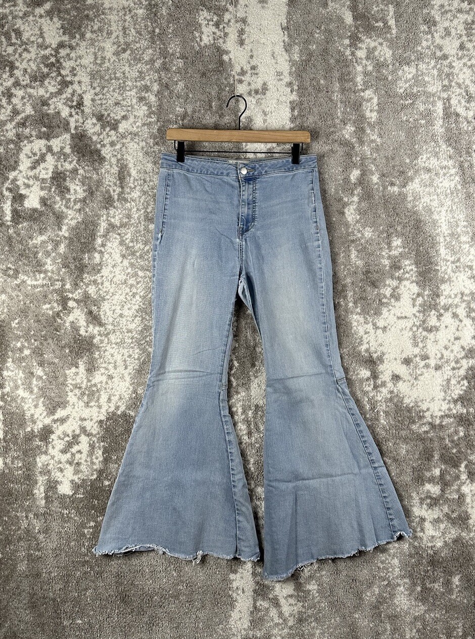 Free People Jeans 28 Womens Súper Flare Float On Blue… - Gem