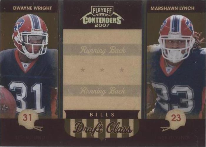 2007 Playoff Contenders - Draft Class Marshawn Lynch, Dwayne Wright #DC ...