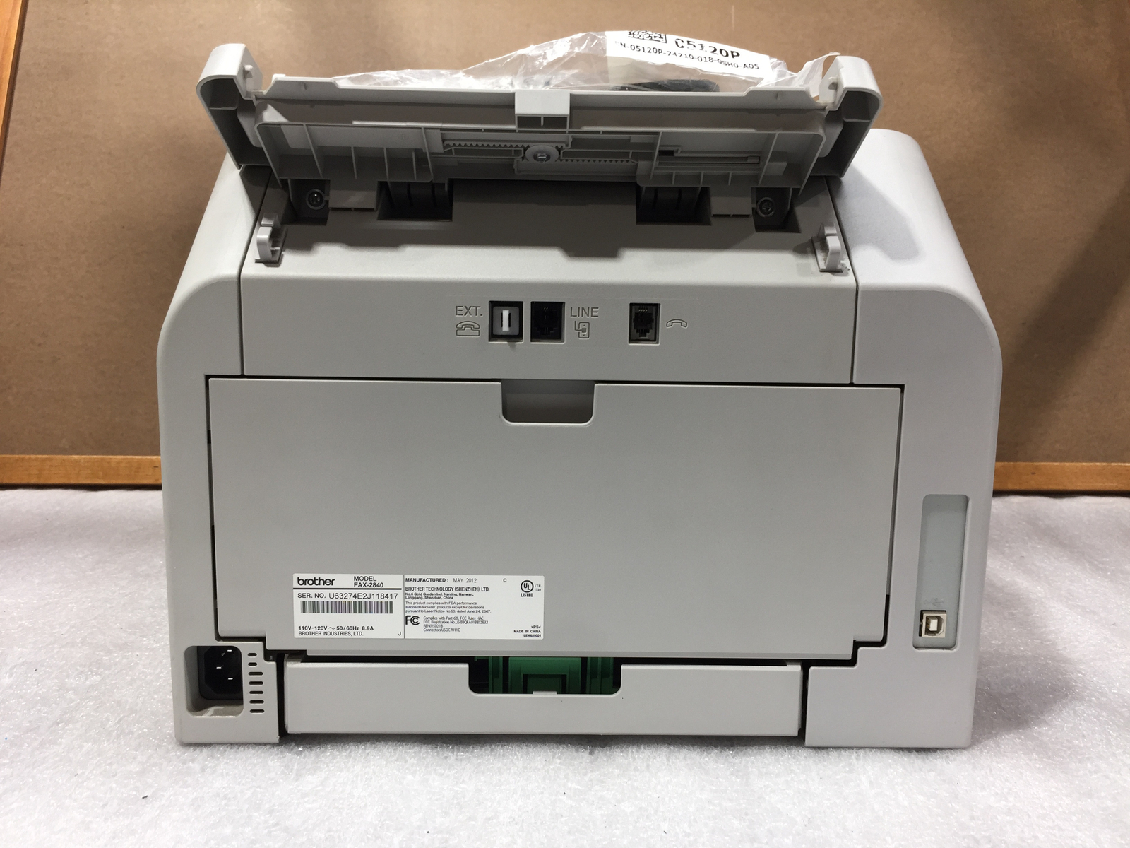 Brother IntelliFax 2840 Laser Fax, Print, Copy FAX-2840 - 2180 Pages w ...