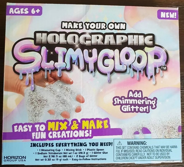 Horizon Group USA Make Your Own Holographic Slimy Gloop Slime Kit Gift ...