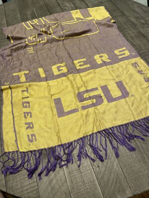 Purple and Gold LSU Tiger Scarf | eBay