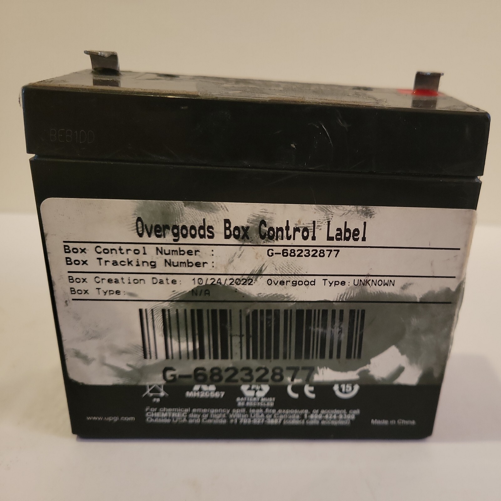 UPG Universal Battery AGM Type UB490K 4V 9Ah Non- Spillable Sealed Lead ...